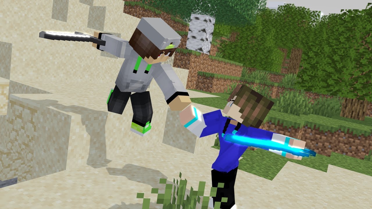 SashaMT vs Kelber an minecraft fight animation - YouTube