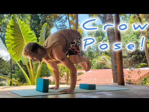 How To Do Crow Pose With Yoga Blocks - YouTube