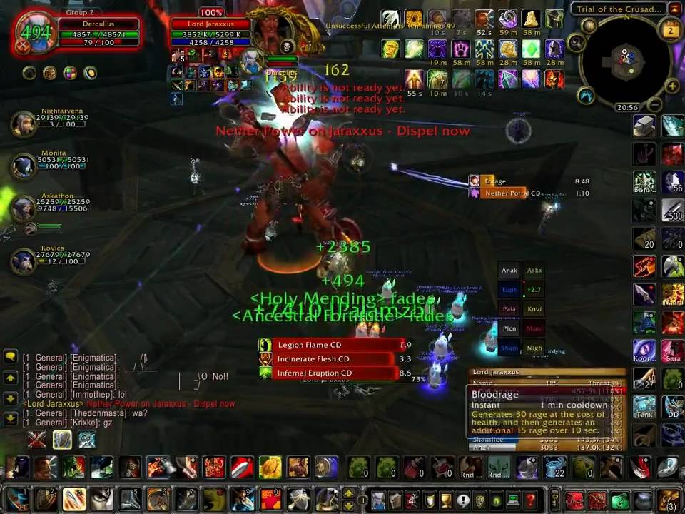 Aeris vs Lord Jaraxxus Heroic 10 man - YouTube