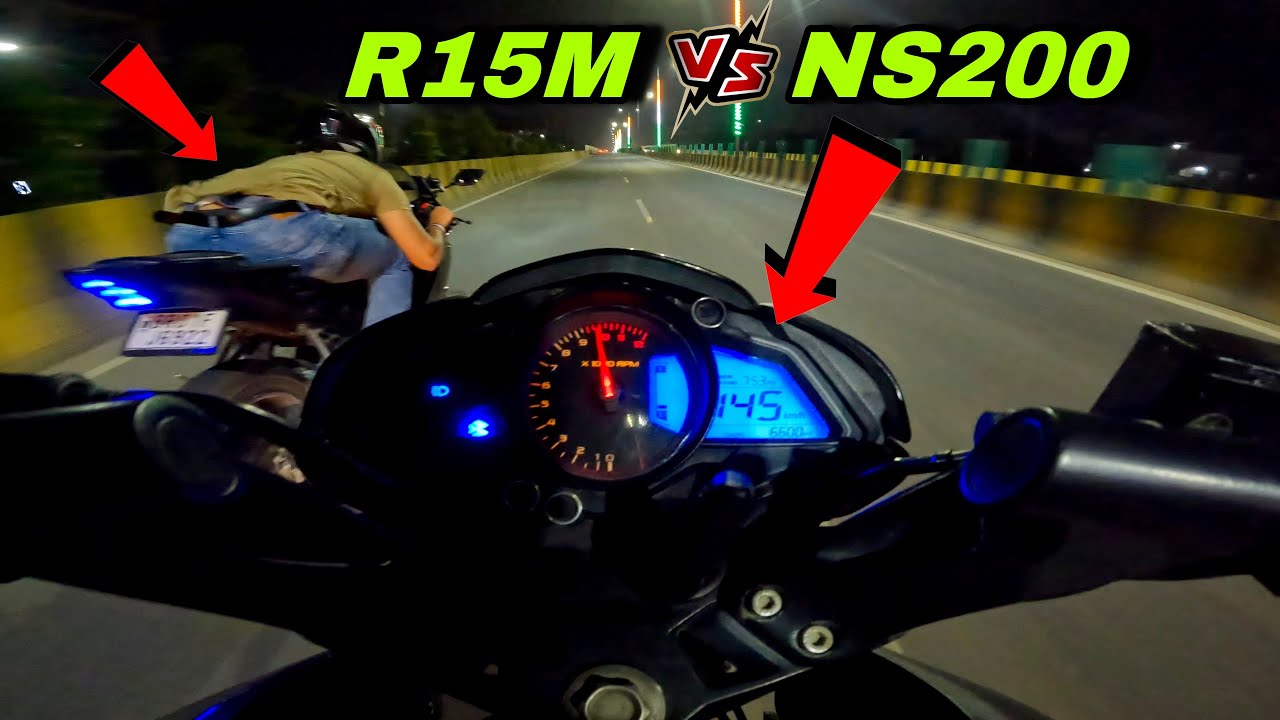 R15M (VAMP) vs PULSAR NS 200 (BS4) | CRAZY Street Race till ToP Speed 🔥 ...