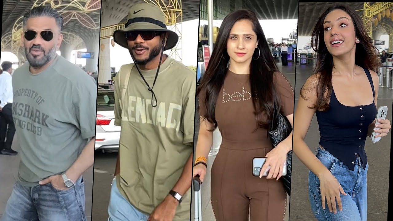 Suniel Shetty, Hunar Ali, Sahher Bambba & King Spotted at the Airport ...