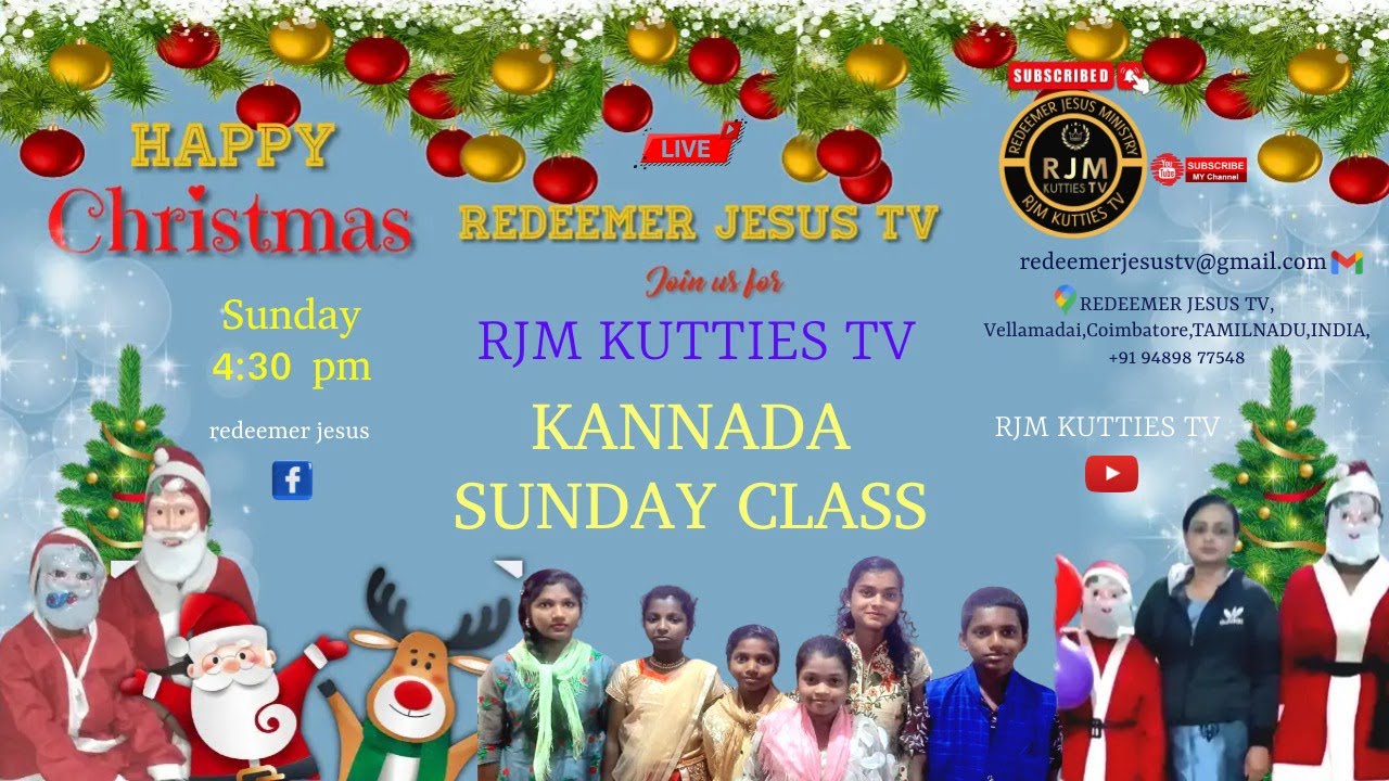 RJM KUTTIES TV - KANNADA SUNDAY CLASS - YouTube