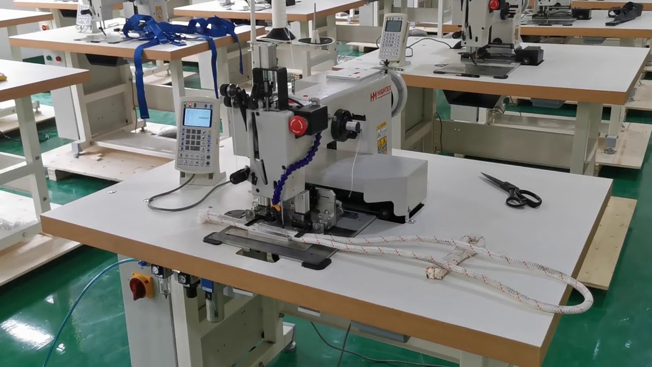 Automatic climbing rope sewing machine - YouTube
