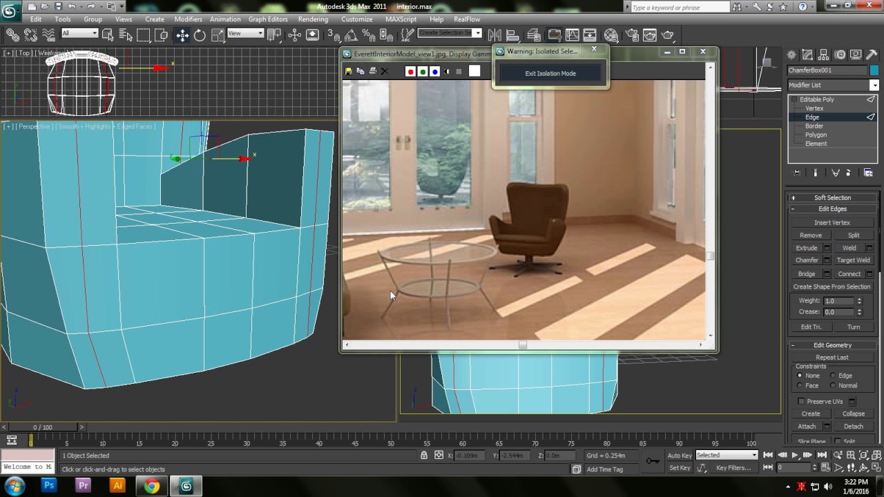 3d Modeling a basic interior in 3dsmax ( Part - 2) - YouTube