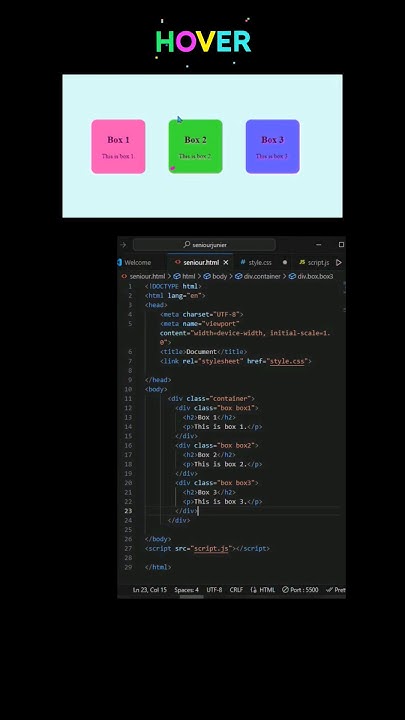 Hover Effect In Web Development Html Css Javascript Hovereffect Webdevelopmenttutorial