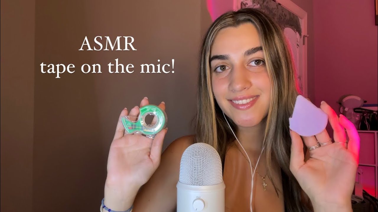 ASMR 100% sensitivity tape brushing on the mic! - YouTube