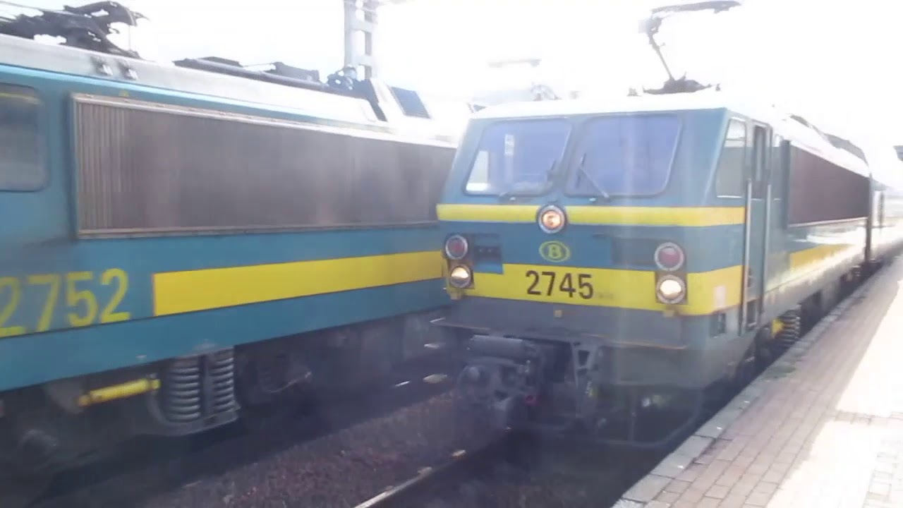Belgium: Braine l'Alleud, four SNCB class 27 electric locos working ...