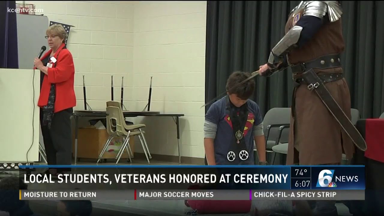 Local students,veterans honored at ceremony - YouTube