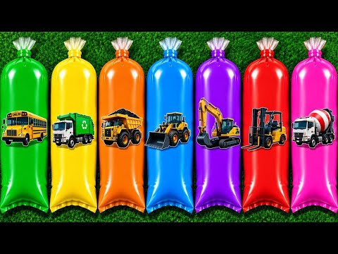Unboxing Mainan Mobil Kontruksi, Mobil balap, tractor, Mobil crane, mobil sampah, mobil trailer