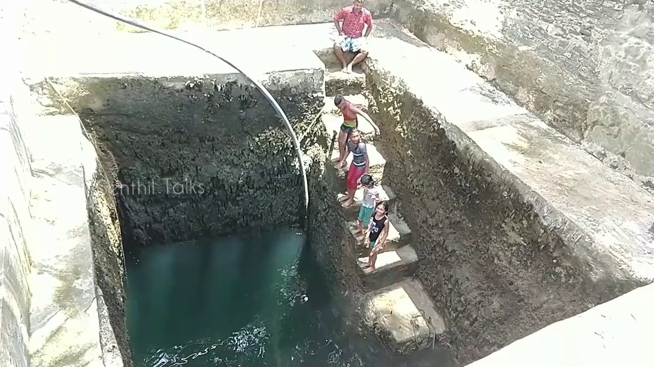 Wow small kids jumping into the open well | small girls diving | summer ...