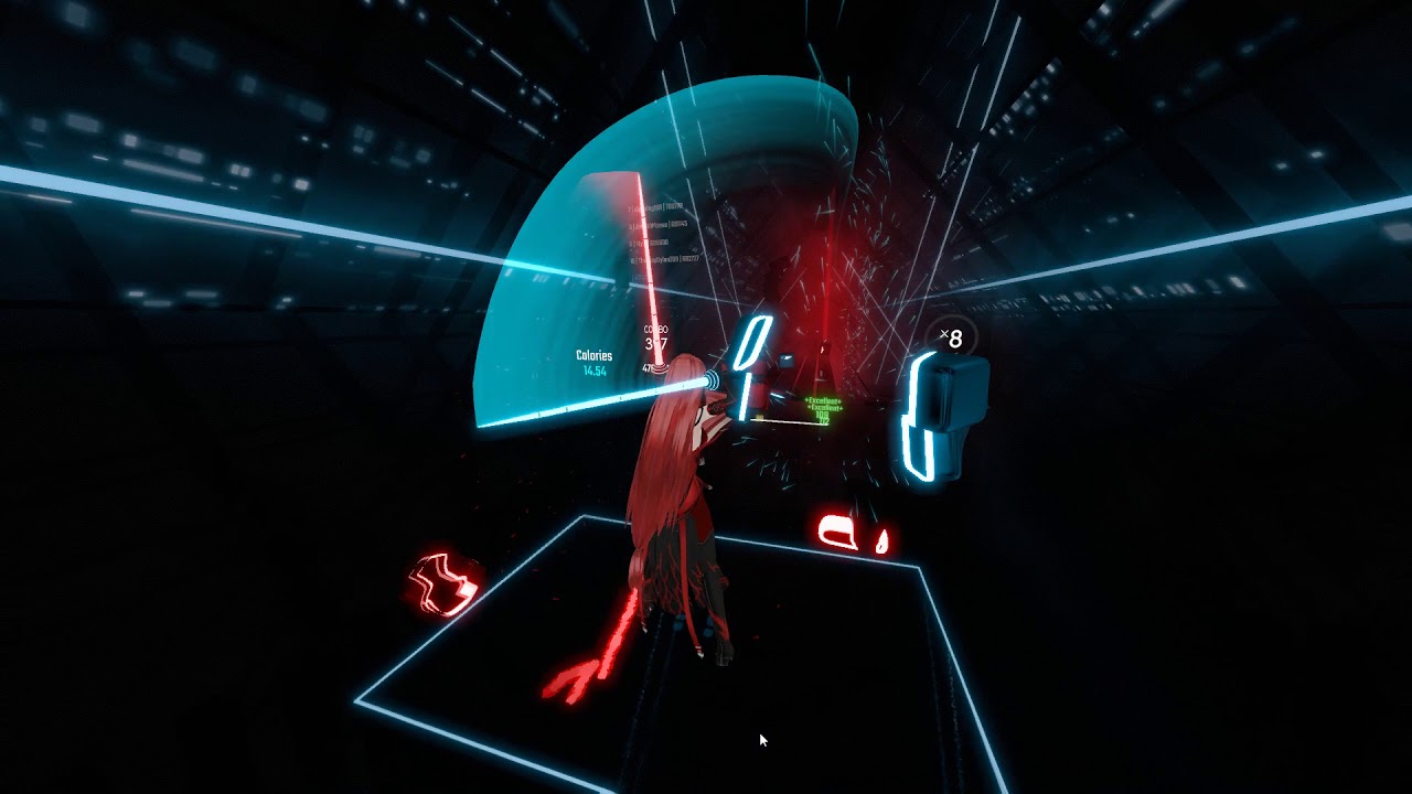 Beat Saber Machine Expert+ Disappearing arrows and faster song - YouTube