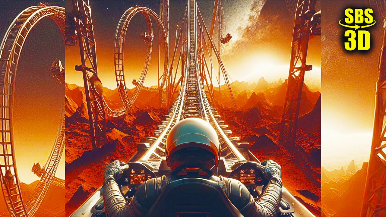 3D MARS : ADVENTURE AND ADRENALINE | Roller Coasters | VR Vídeo 3D SBS ...