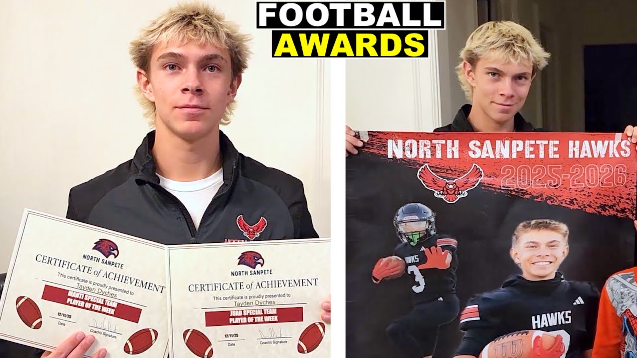 TAYDEN'S FOOTBALL AWARDS AND LAST TEAM BANQUET! 🏈 - YouTube