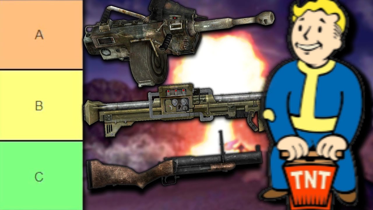 The Ultimate Fallout New Vegas Explosive Weapon Tier List - YouTube
