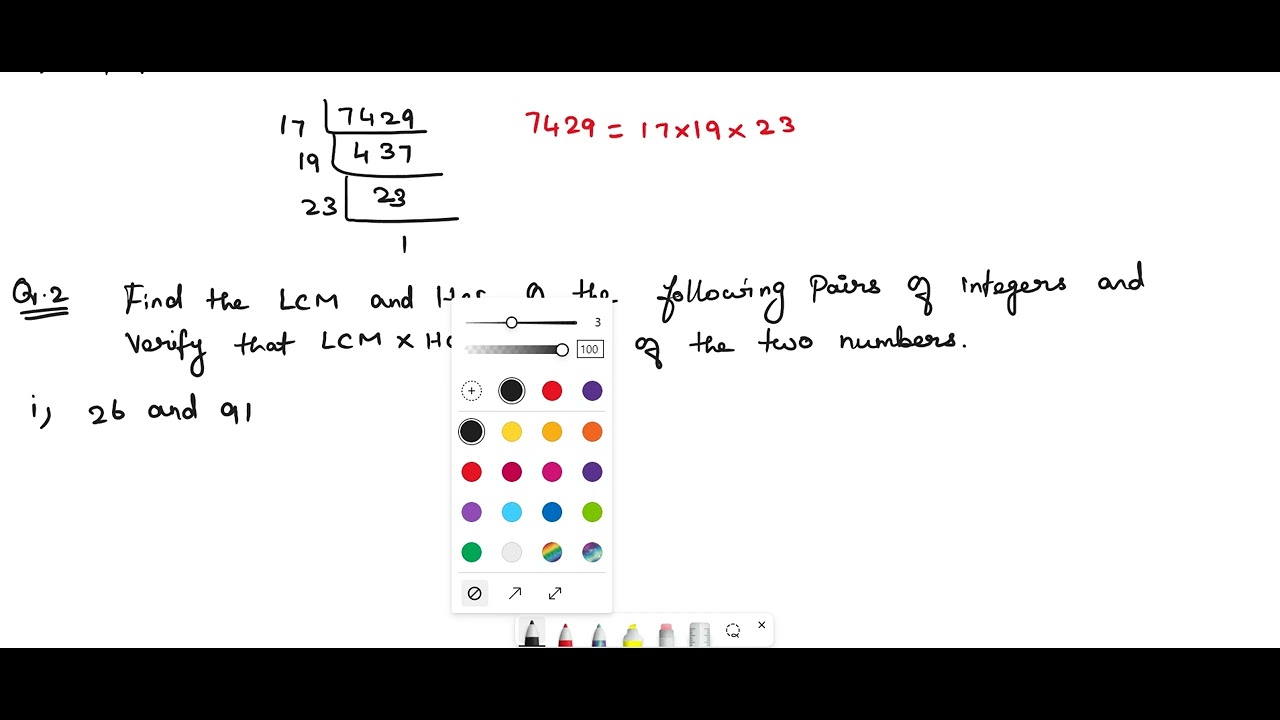 NCERT CLASS 10 MATHS CHAPTER 1 REAL NUMBERS EX 1 2 Q.NO 1,2 - YouTube