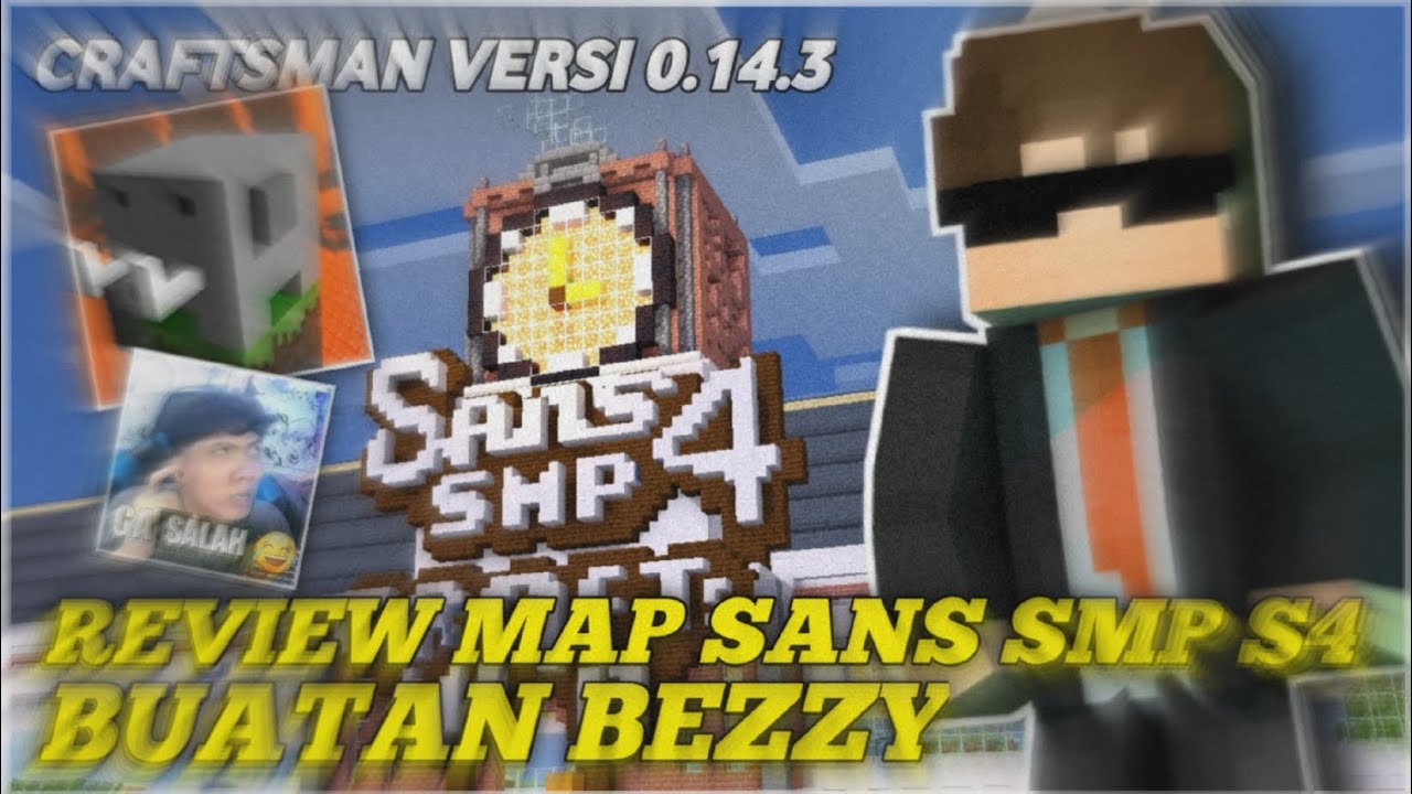 REVIEW MAP SANS SMP S4 DI CRAFTMAN‼️- BUATAN BEEZY - MAPNYA GEDE BANGET ...