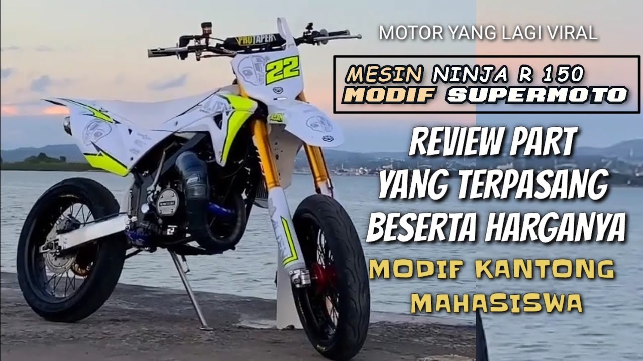 Review biaya modifikasi Kawasaki ninja r supermoto || Ninja supermoto ...