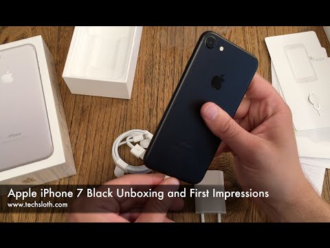 Apple iPhone 7 Black Unboxing and First Impressions - YouTube