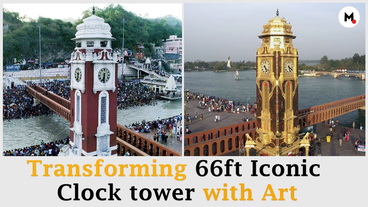 EP :5 Haridwar Mural Project | Transforming 66 Ft Tall Clock Tower With ...