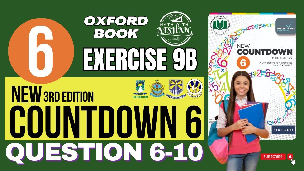Class 6 Math Exercise 9B Question 6-10 | oxford new countdown third ...