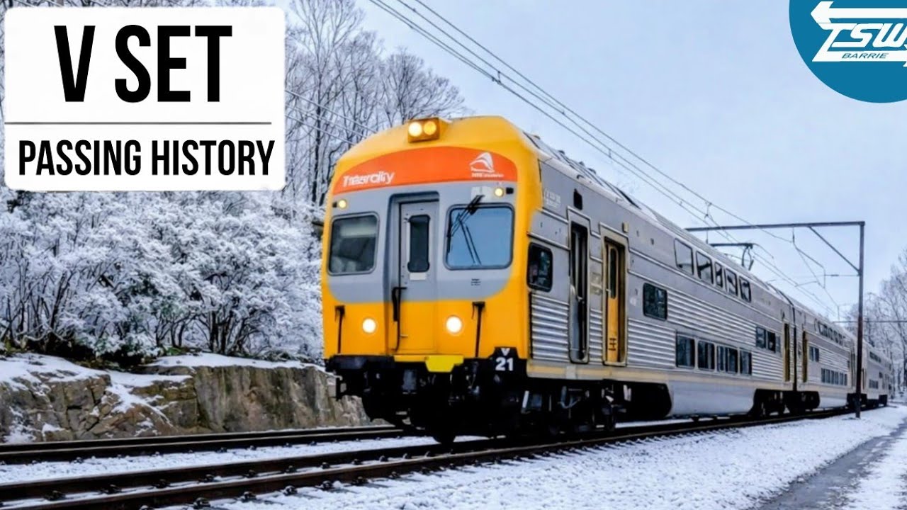 V Set Trains Passing History | Snow, Steel & the Blue Mountains (2019 ...