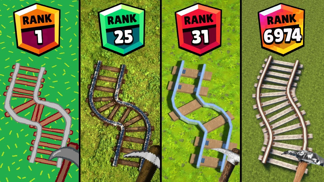 minecraft rails with different ranks be like - YouTube