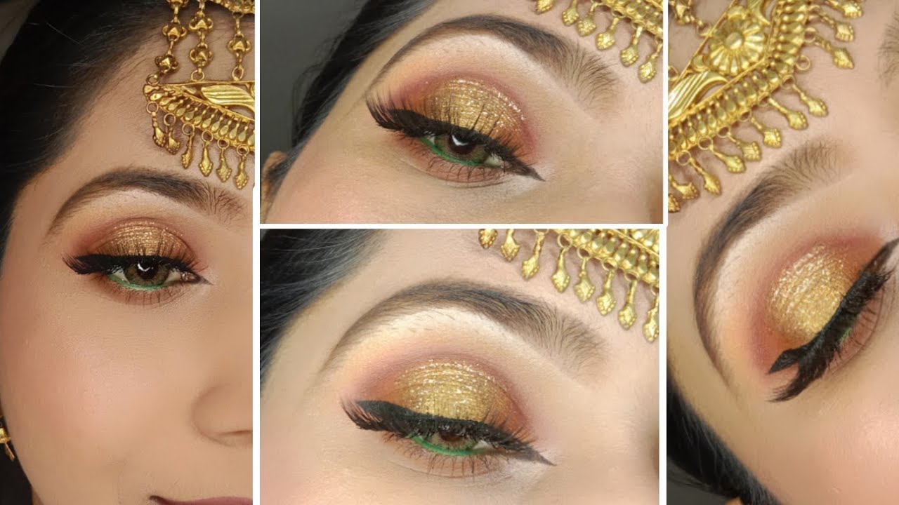 Only 2Shades k sath bridal eye makeup tutorial || easy bridal eye ...