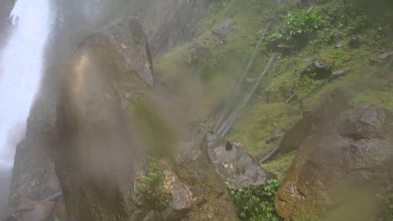 Inside the waterfall - YouTube