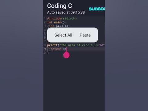 area of circle #claunguage #coding #programming #clanguagebasics #codingtutorial #code - YouTube