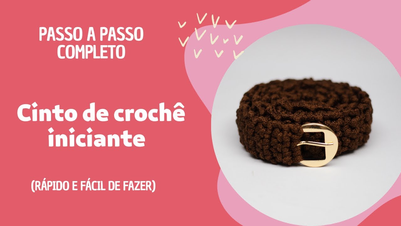 Cinto de crochê iniciante - rápido e fácil de fazer. - YouTube