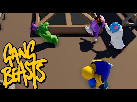 GANG BEASTS ONLINE - Epic Battle With a HAT!!! [MELEE] - YouTube