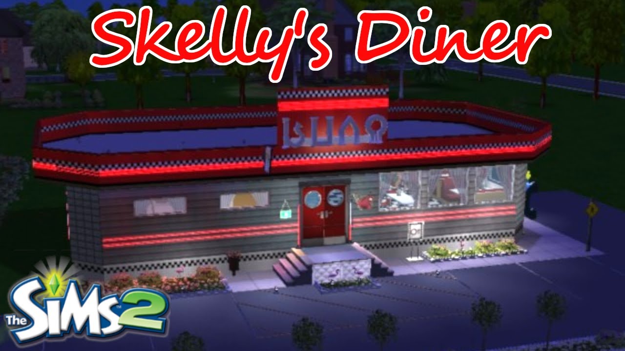 SIMS 2 DINER BUILD: SKELLY'S DINER 🦩🎶 | Sims 2 | SimSkeleton - YouTube