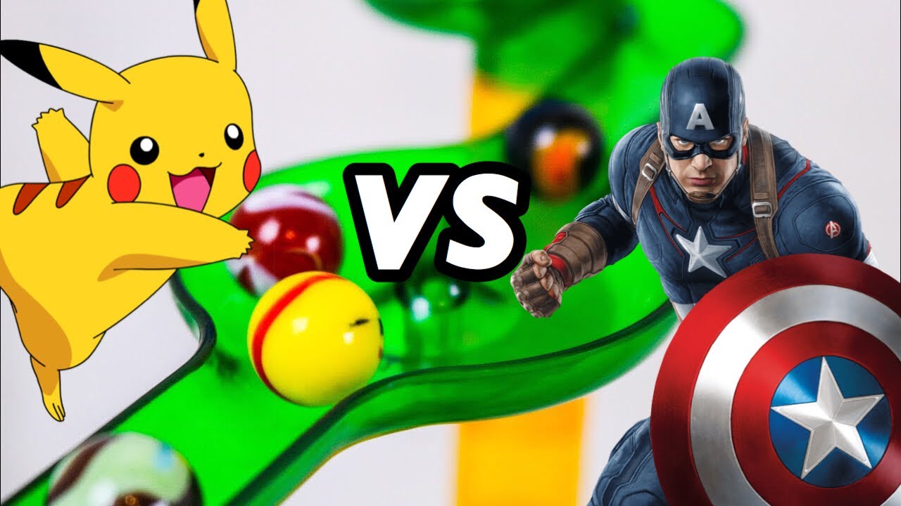Marble Race: Avengers vs Pokémon - Who would win? | Pokemon Rush - YouTube