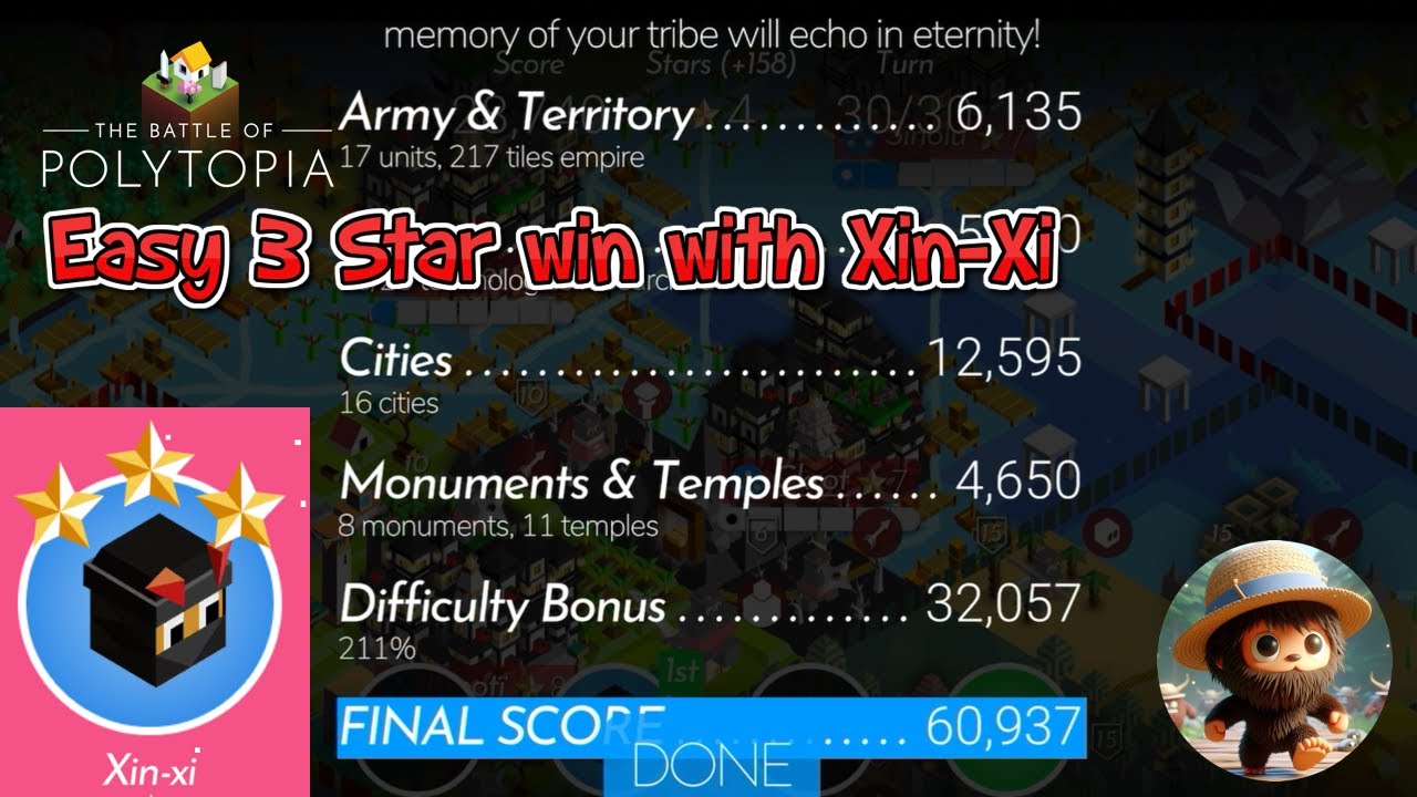 The Battle of Polytopia - Perfection Easy 3 star using Xin-Xi in Apple ...