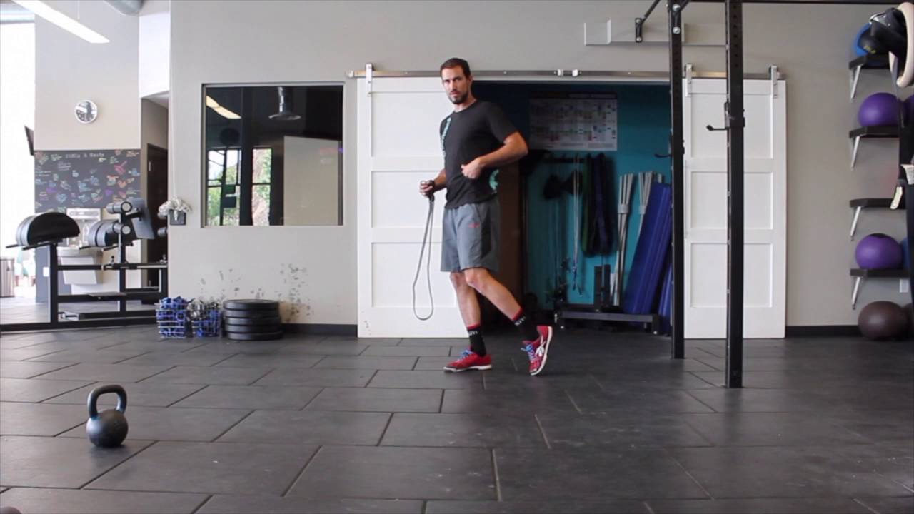 single leg banded deadlift - YouTube