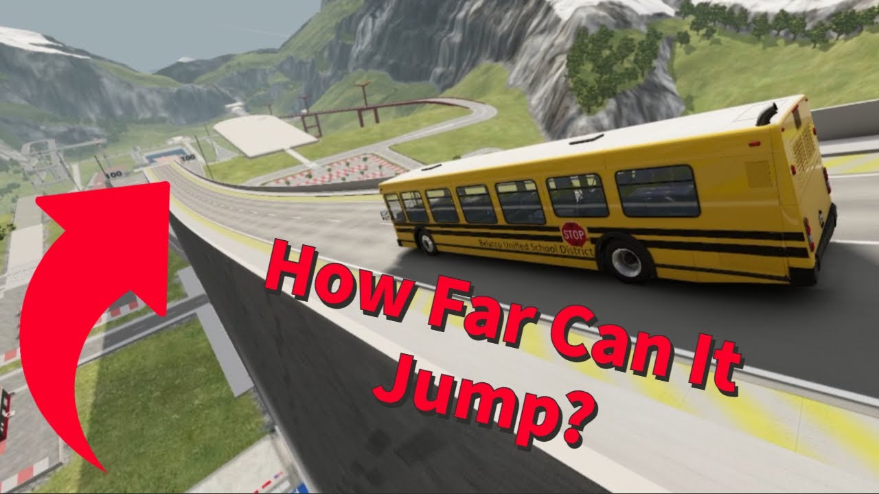 Long Jump #22-Yellow Cars-BeamNG Drive - YouTube