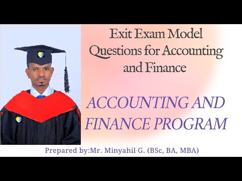 Accounting and Finance Exit Exam Questions With Answers | Test ...