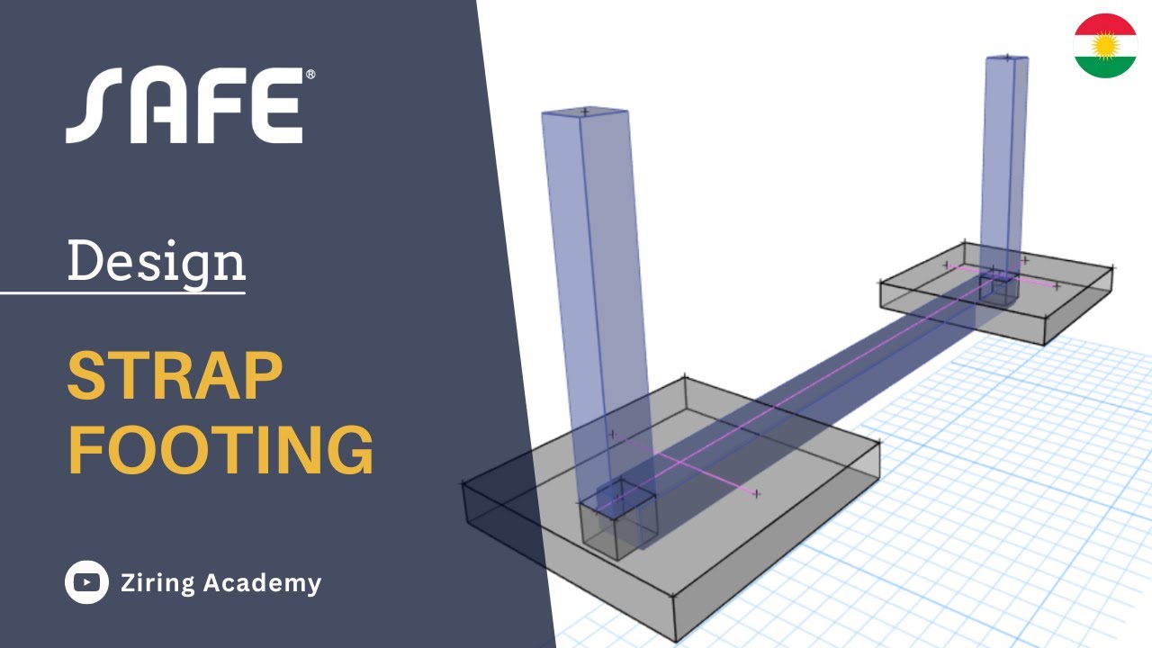 Analysis and Design Strap Footing - CSi SAFE - YouTube