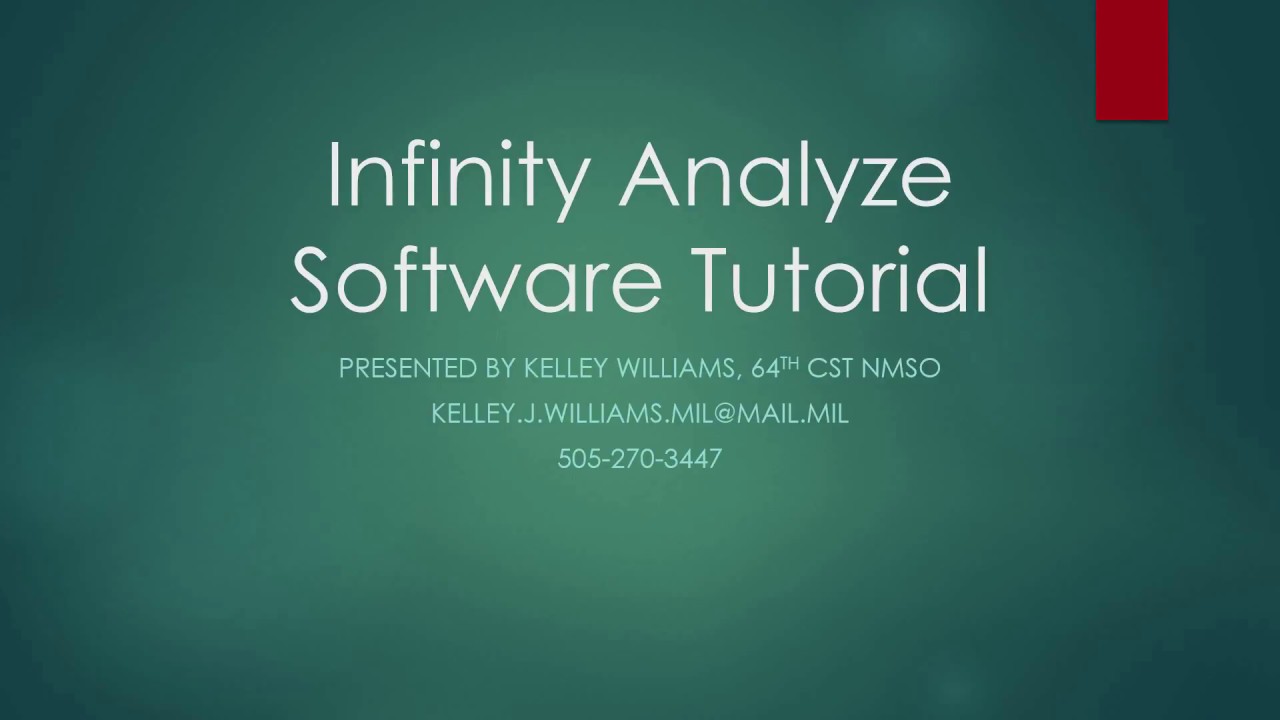 Infinity Analyze Tutorial - YouTube