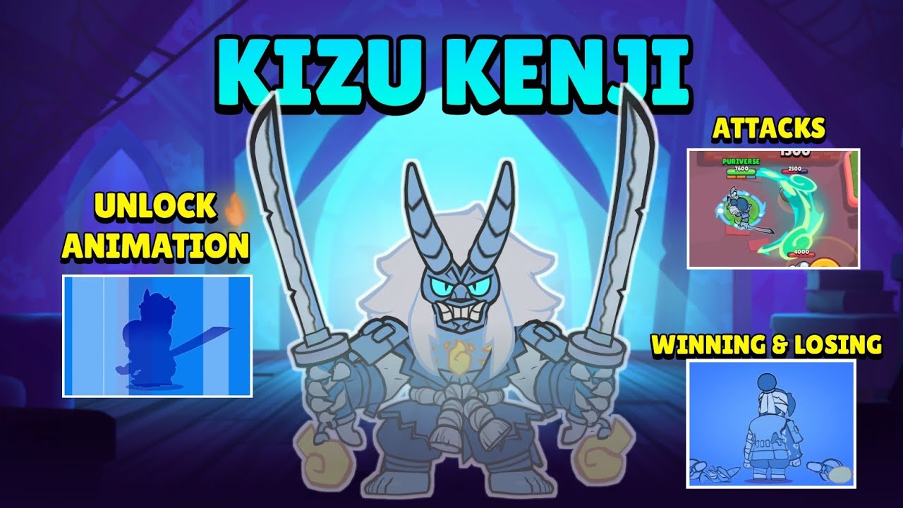 Kizu Kenji - Unlock, Attacks, Winning & Losing - Halloween skin - Brawl ...