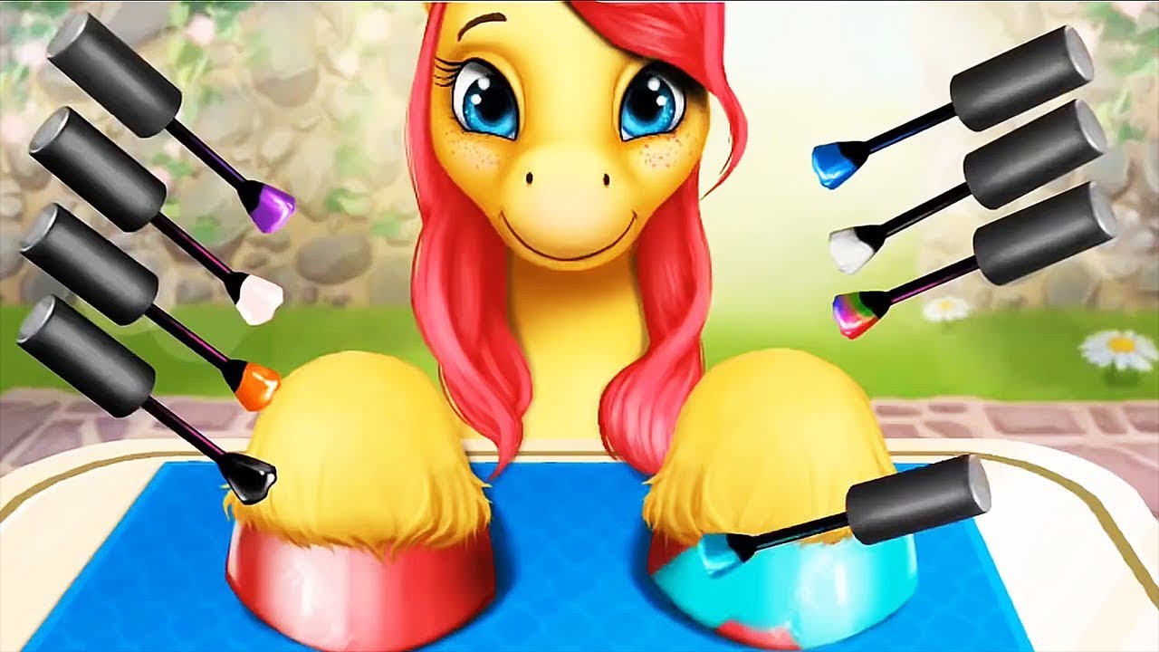 Little Pony Pet Care Game Horse Care Resort - Funny Gameplay Video ...
