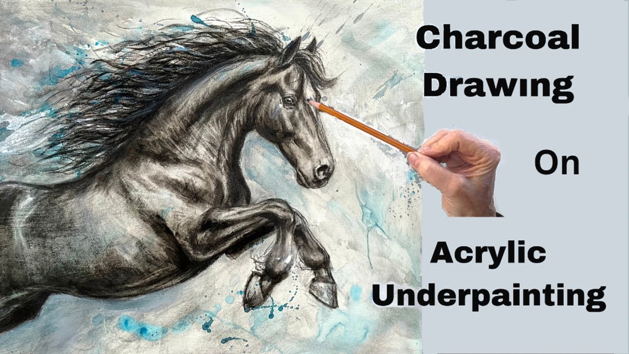 Charcoal Drawing on Canvas: A Unique Drawing Experience - YouTube