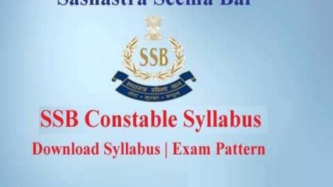 SSB Sub Inspector Syllabus 2017 | SSB Sub Inspector Syllabus www.ssb ...
