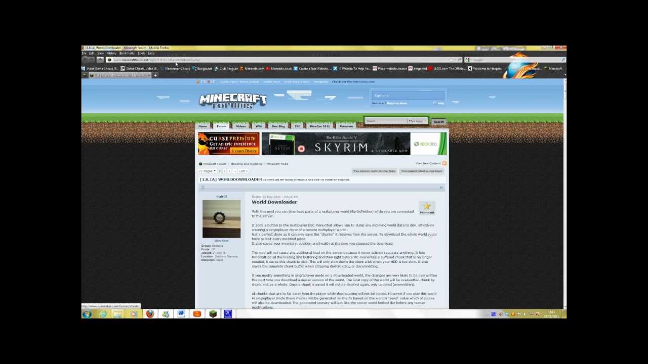 Minecraft World Downloader Mod - YouTube