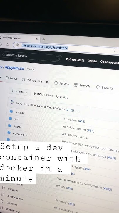 Quickly create your development environment using docker Dev ...