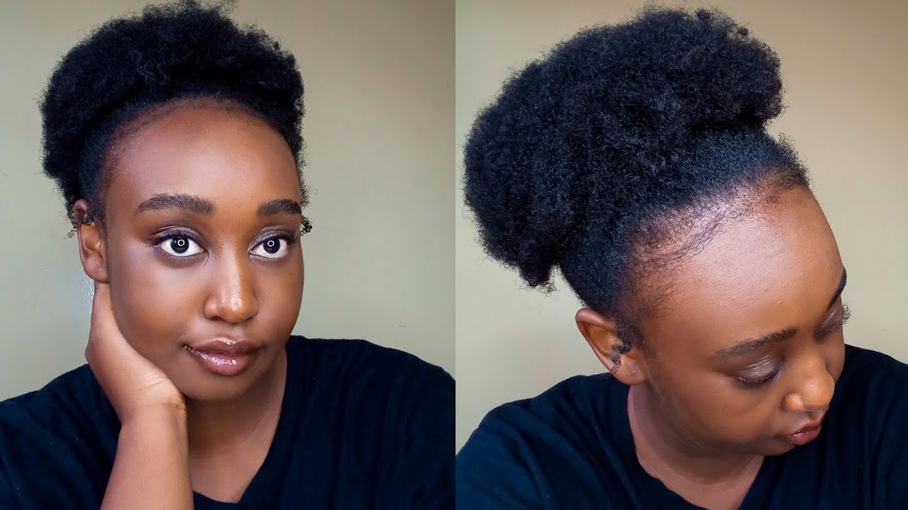 How to achieve the perfect high puff on natural 4c hair : beginner ...