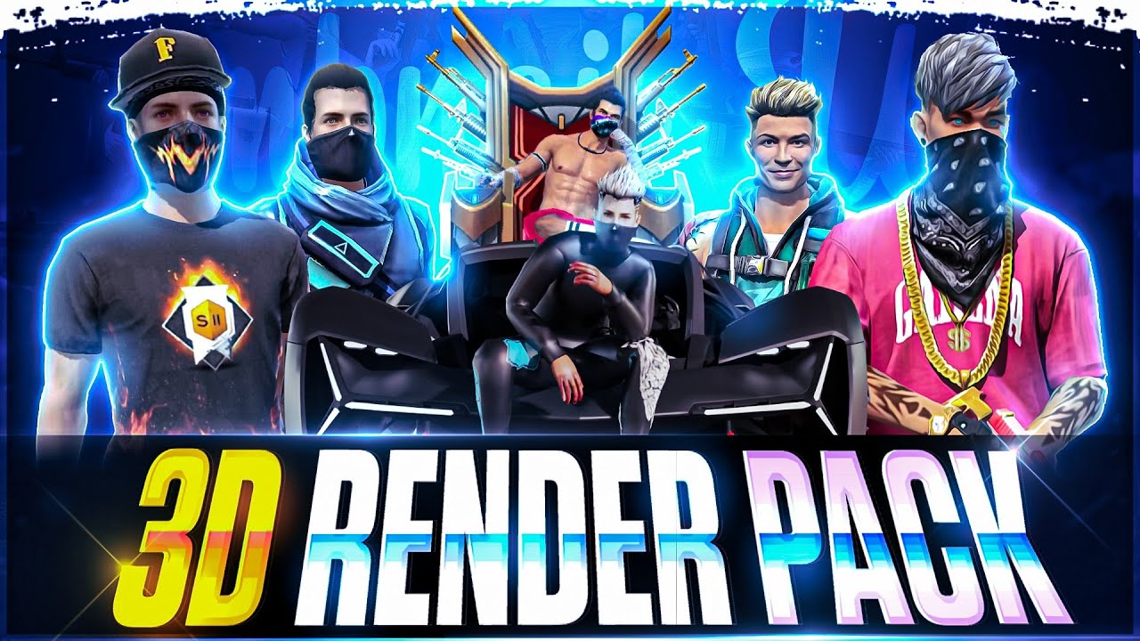 3D Render Pack In Free Fire || Unique 3d Render Pack Download || No ...