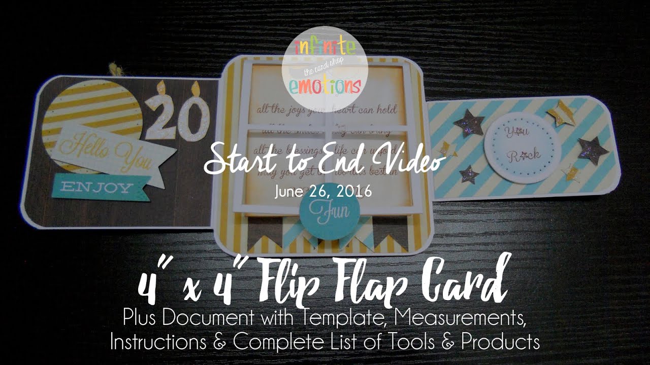 How To | Start to End Flip Flap Card with Template & Measurements - YouTube