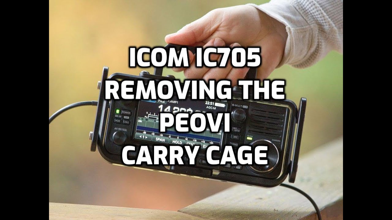 ICOM IC -705 removing the Peovi Carry cage - YouTube