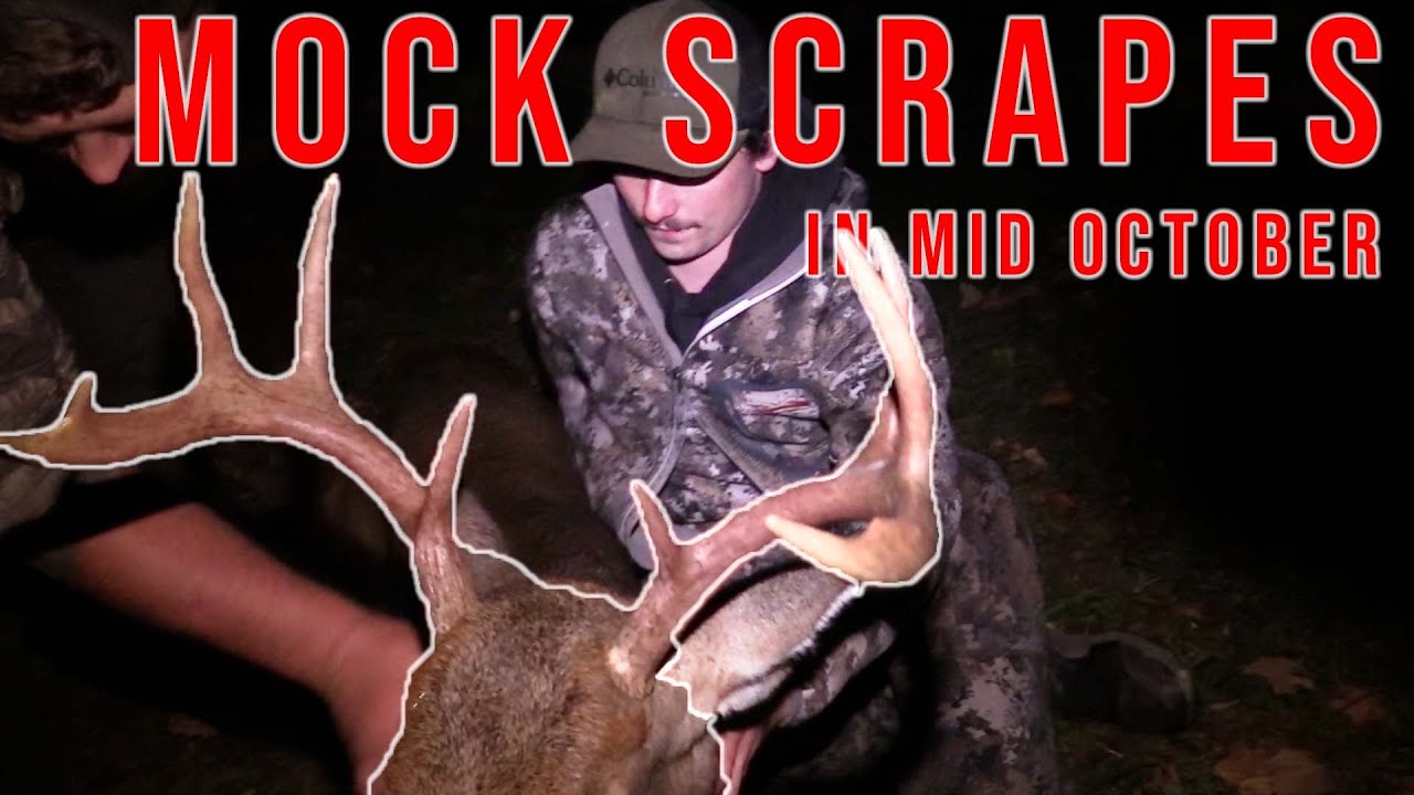 Ashton's Mid October Buck with a Mock Scrape - YouTube